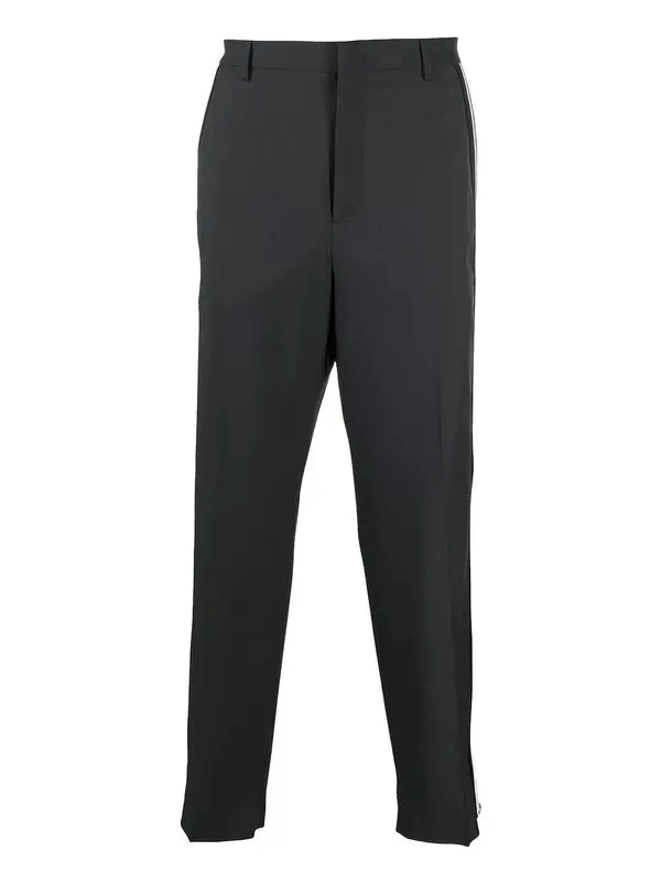 Valentino Garavani Side-stripe Wide-leg Tailored Trousers - Grey
