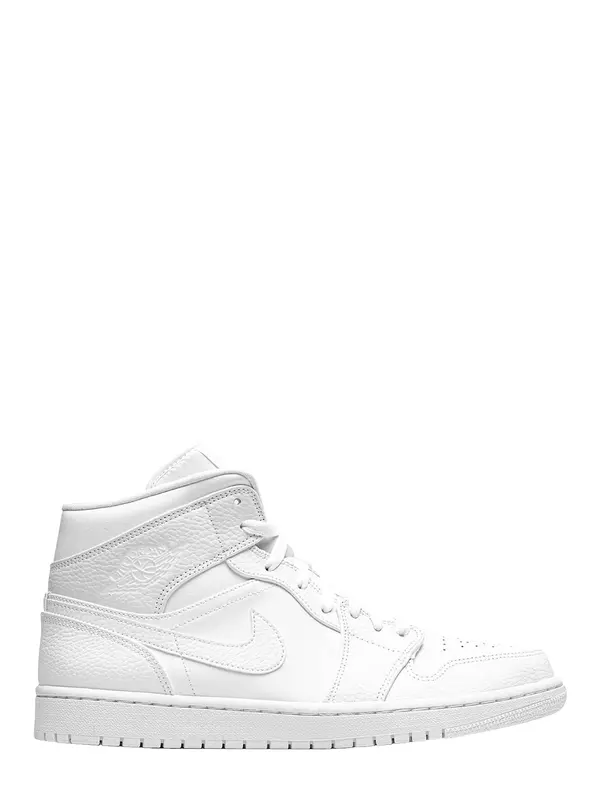 Nike Air Jordan 1 Mid Triple Sneakers - White