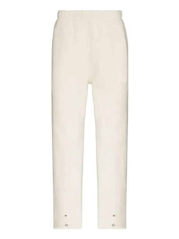 LES TIEN Snap-button Cotton Track Pants - Neutrals