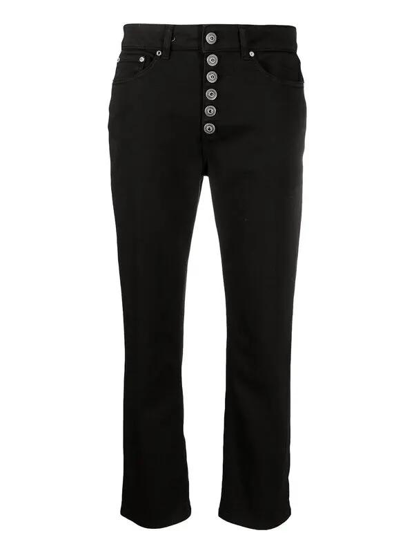 DONDUP Straight-leg Cropped Jeans - Black