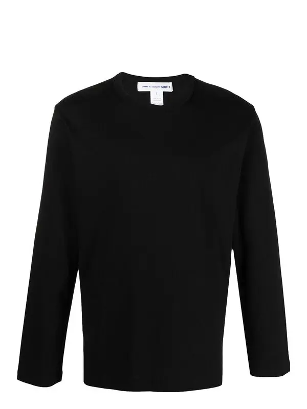 Comme Des Garçons Longsleeved Cotton T-shirt - Black