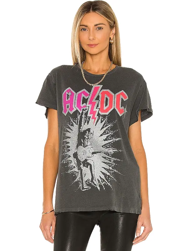 MadeWorn Acdc Tee - Black Pigment
