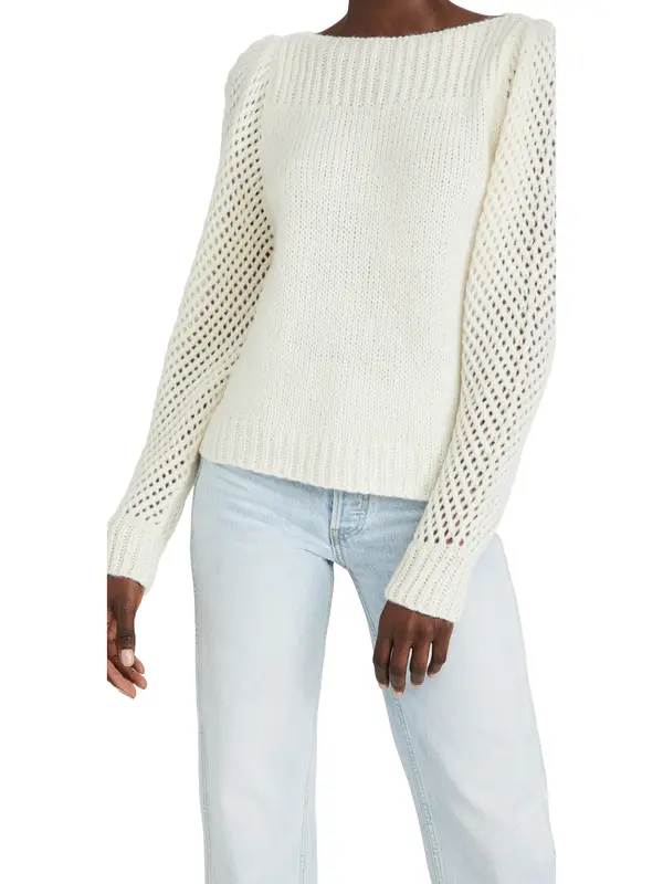 LoveShackFancy Rosie Pullover - Snow