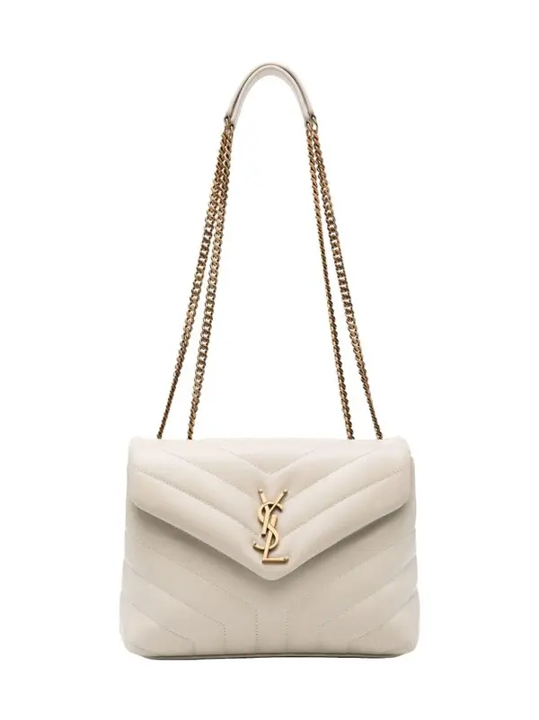 Saint Laurent Small Loulou Shoulder Bag - Neutrals