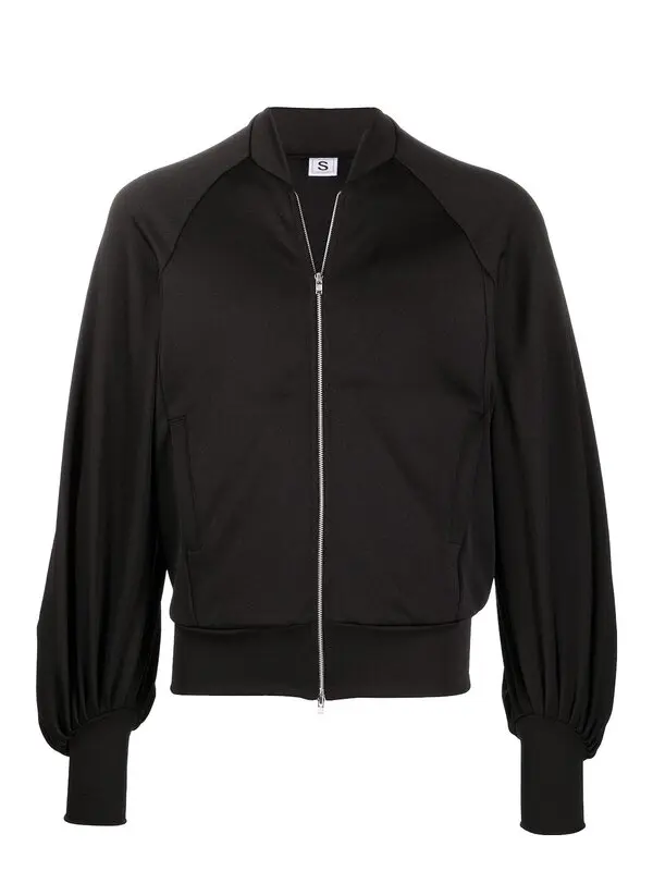 Random Identities Oversized-fit Bomber Jacket - Black