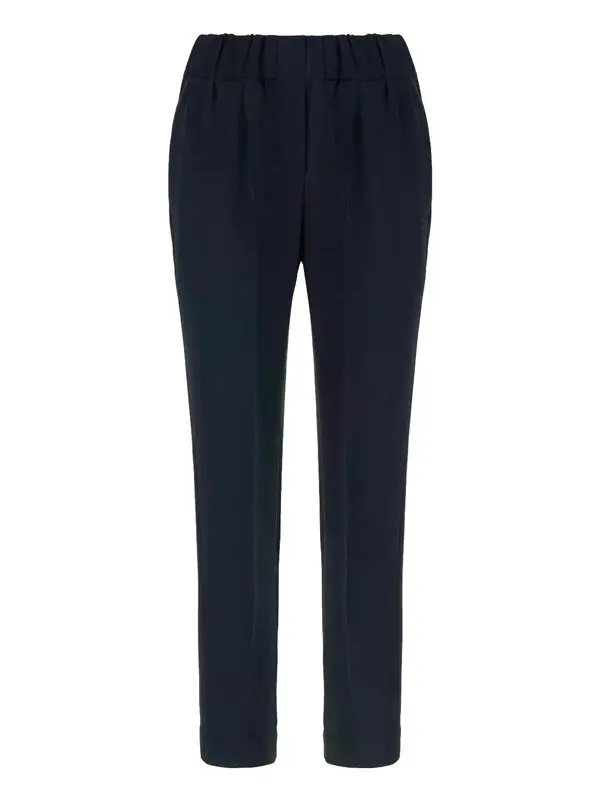 Brunello Cucinelli Tapered Cropped Trousers - Blue