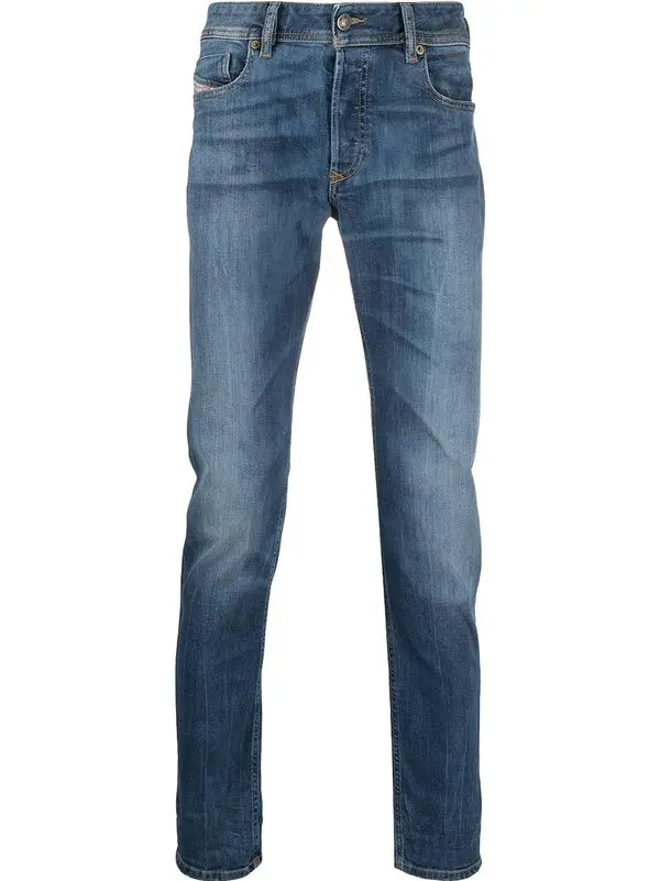 DIESEL® Mid-rise Straight Leg Jeans - Blue