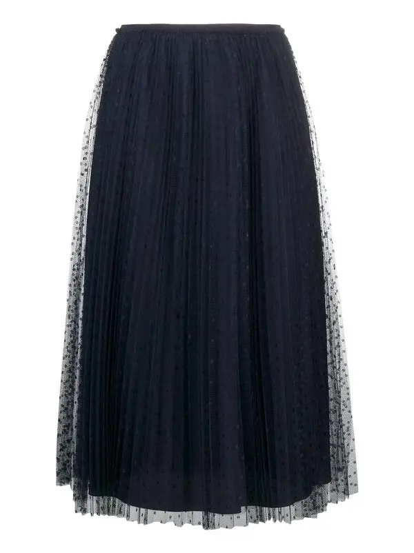 Red Valentino High-rise Flared Midi Skirt - Blue