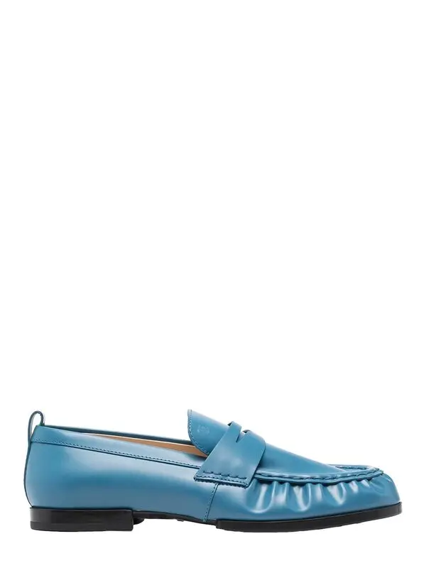 TOD'S Flat Leather Loafers - Blue