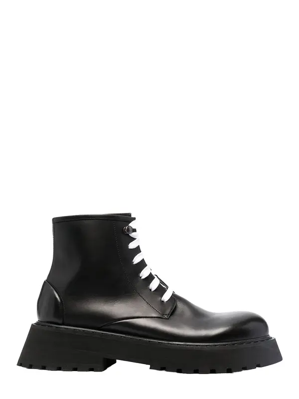 Marsèll Micarro Leather Combat Boots - Black