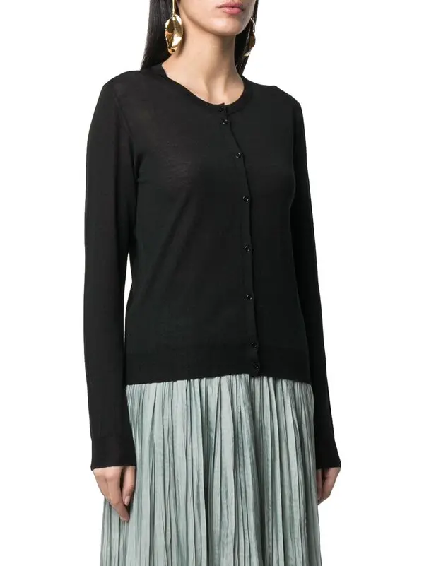 ROBERTO COLLINA Round Neck Cardigan - Black