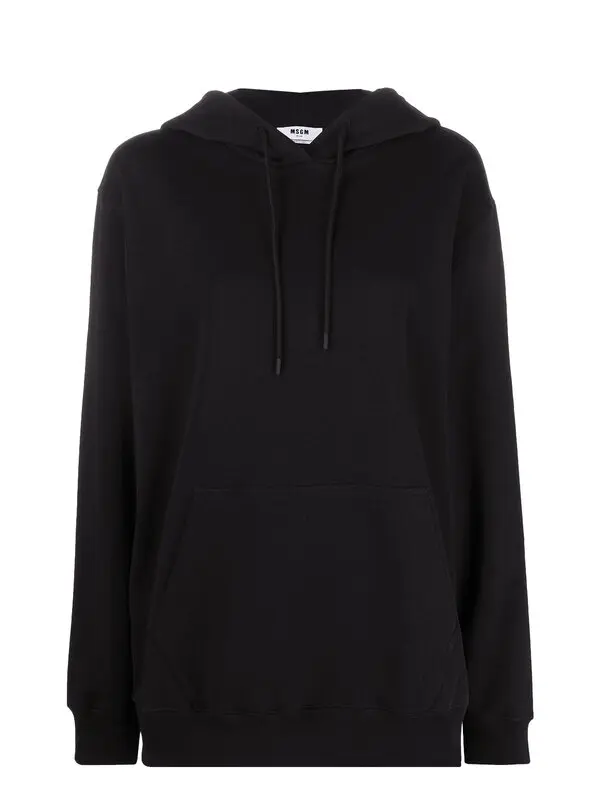 MSGM Logo Print Hoodie - Black
