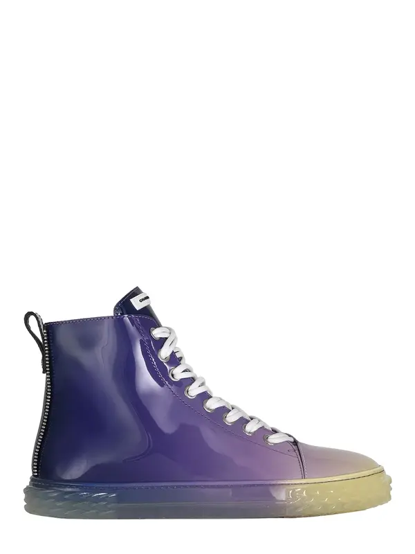 GIUSEPPE ZANOTTI Blabber Gradient High-shine Hi-top Sneakers - Purple
