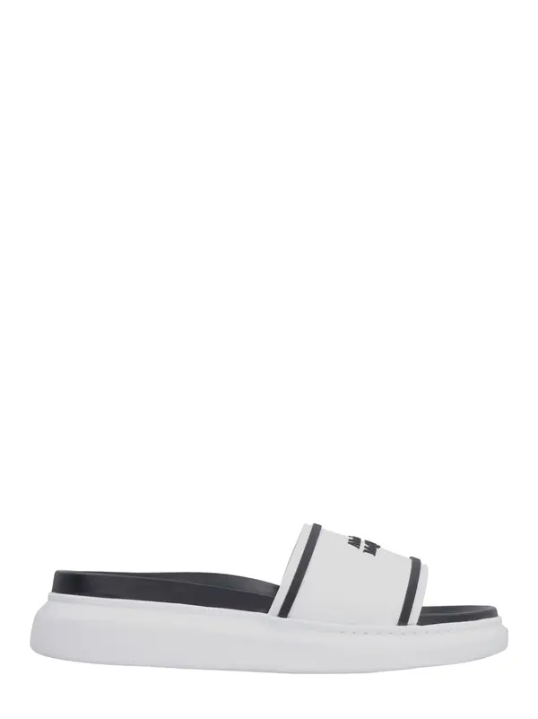 Alexander McQueen Logo-debossed Slides - White