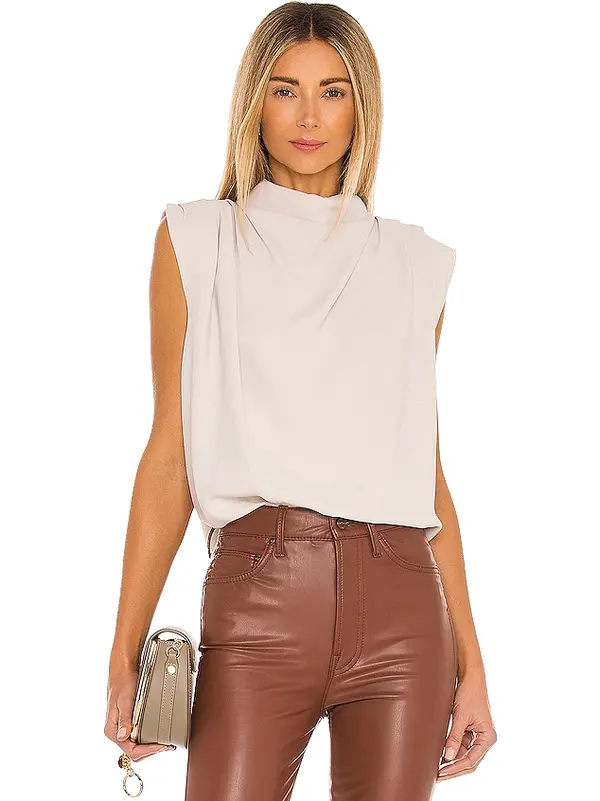 Amanda Uprichard Fabienne Sleeveless Top - Bone