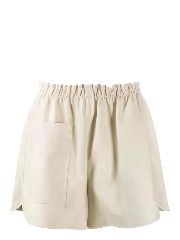 Stella McCartney High-waisted Cotton Shorts - Neutrals