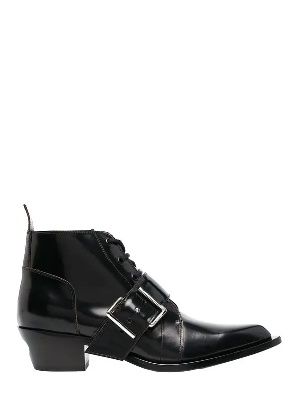 Off-White Side Buckle-detail Boots - Black