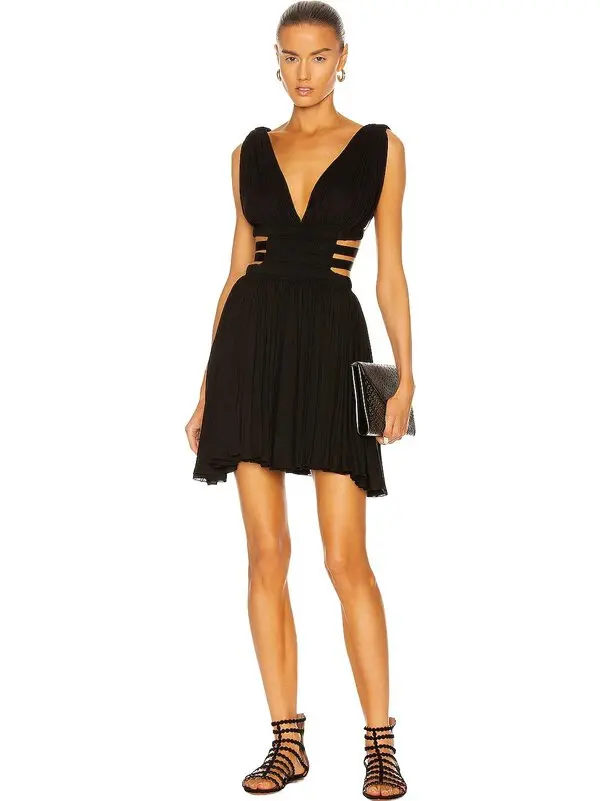 Alaïa Edition 2004 Short Draped Dress - Noir