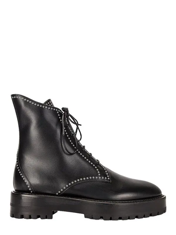 Alaïa Leather Micro Oeillets Boots - Noir