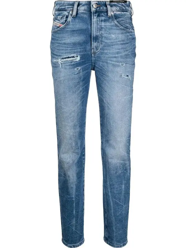 DIESEL® D-joy High-waisted Straight Jeans - Blue