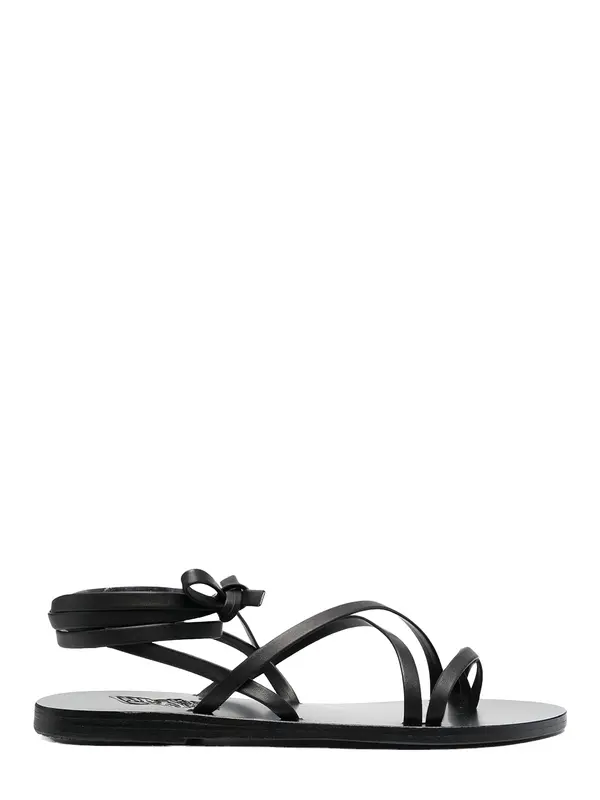 ANCIENT GREEK SANDALS Wrap Ankle Sandals - Black