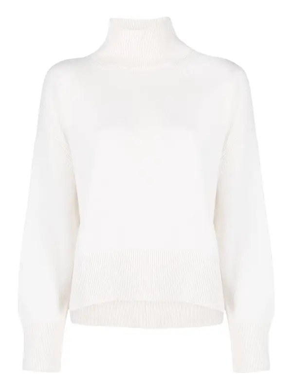BARRIE Cashmere Rollneck Jumper - Neutrals