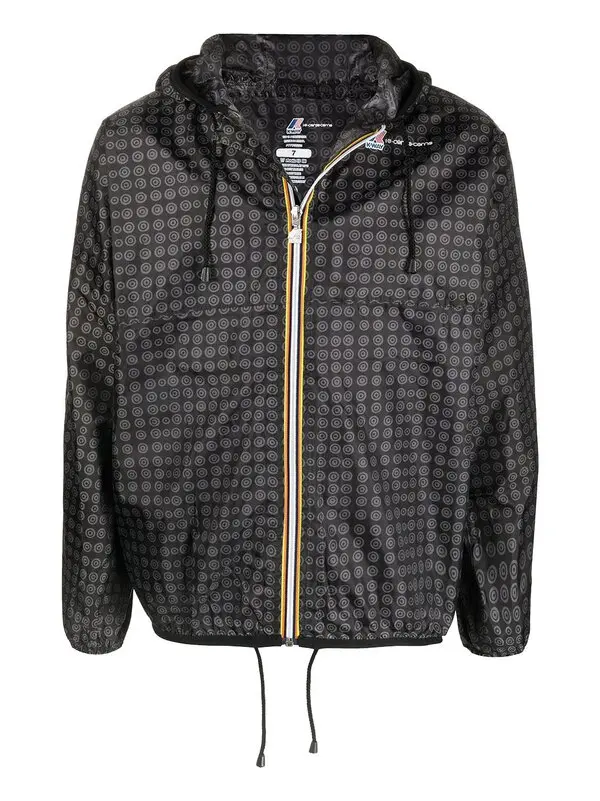 10 CORSO COMO Graphic-print Hooded Raincoat - Grey