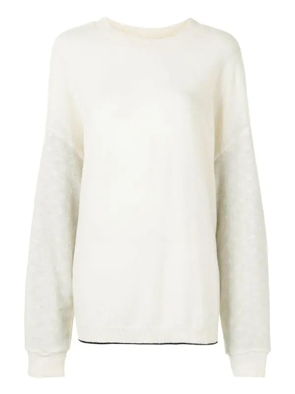 Y’s Oversized Wool Jumper - Neutrals