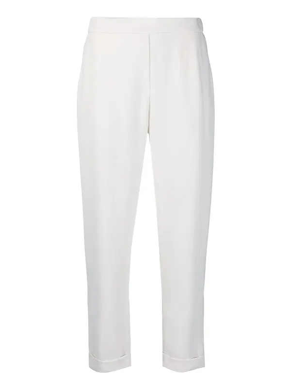 P.a.r.o.s.h Pany Cropped Trousers - White