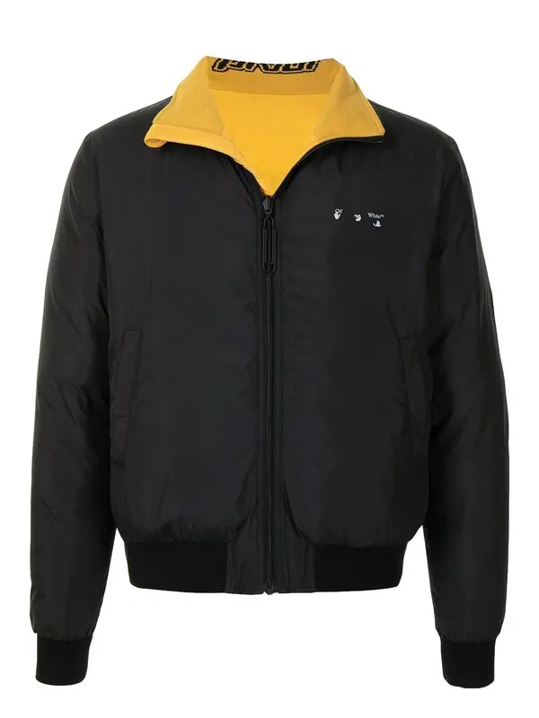 Off-White Arrows Motif Reversible Puffer Jacket - Black