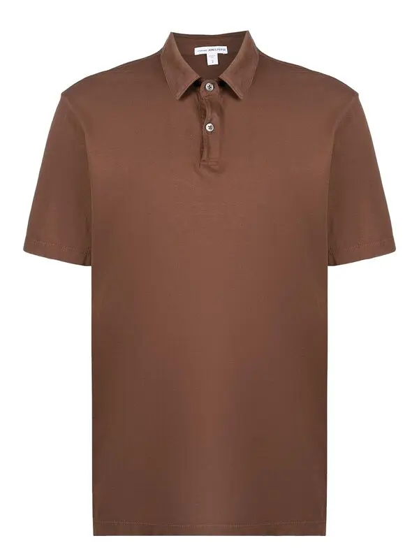 JAMES PERSE Plain Polo Shirt - Brown