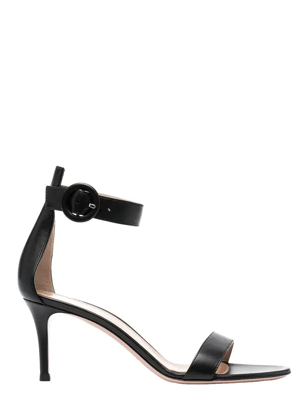 GIANVITO ROSSI Portofino 70mm Leather Sandals - Black