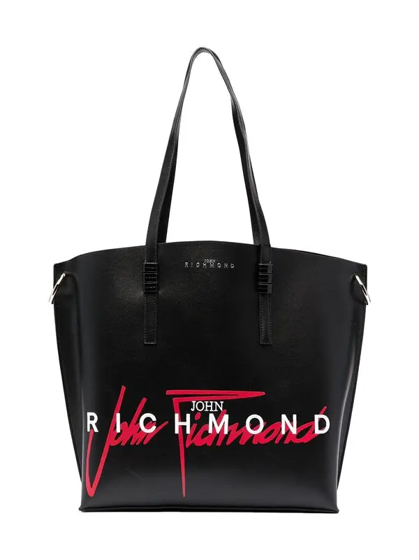 John Richmond Logo Print Shopper Tote - Black
