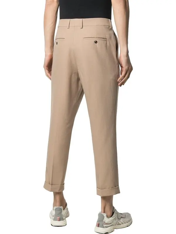 Ami Straight-leg Tailored Trousers - Neutrals