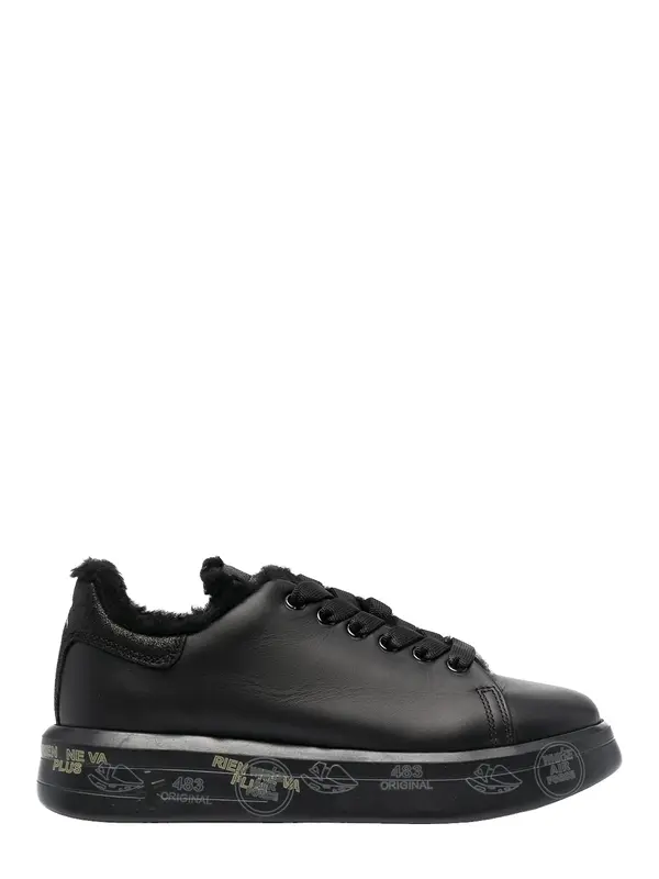 Premiata Shearling-lined Sneakers - Black