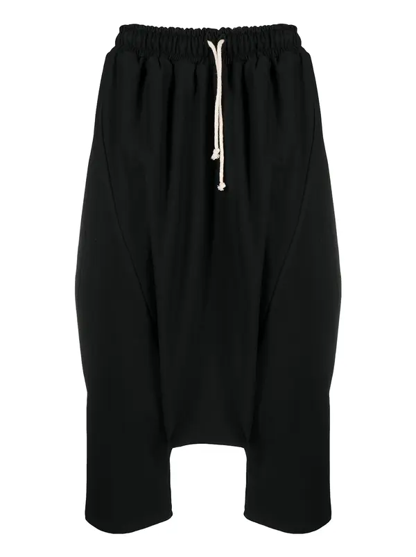 Alchemy Fashions Cropped Drop-crotch Trousers - Black
