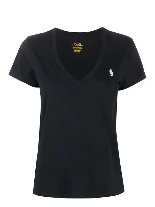 Polo Ralph Lauren Embroidered Logo T-shirt - Black