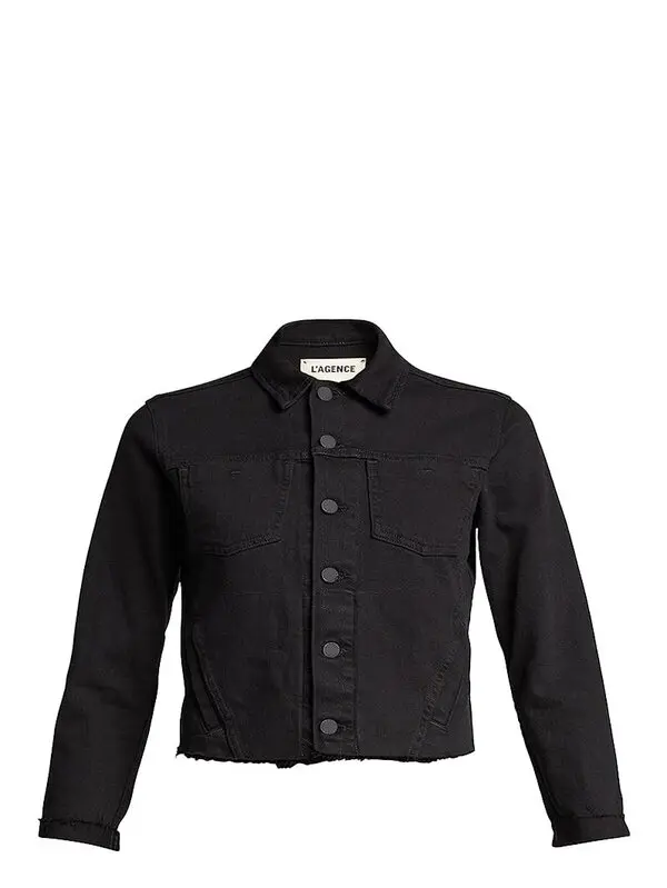 L'Agence Janelle Denim Jacket - Saturated Black