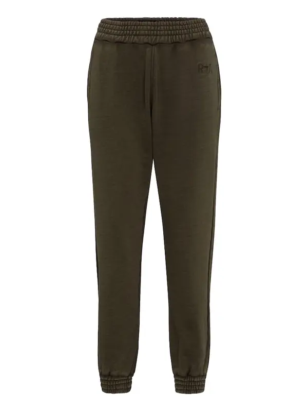 RtA Sydney Cotton Jersey Track Pants - Green