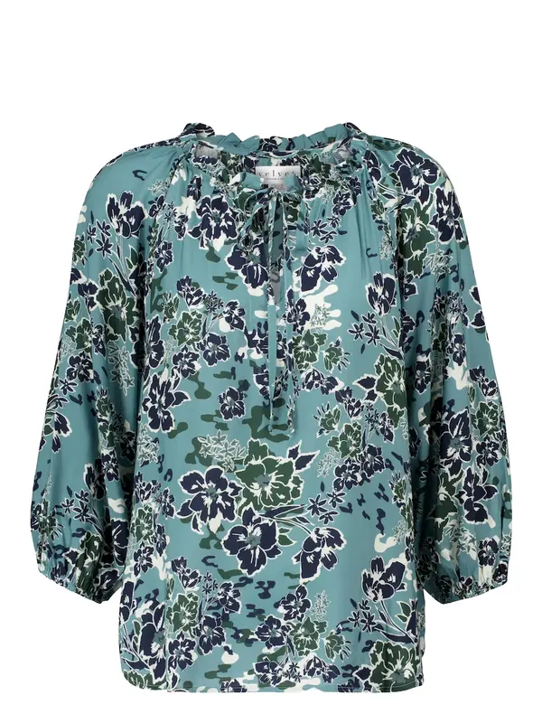 Velvet By Graham & Spencer Sharla Floral Blouse - Blue