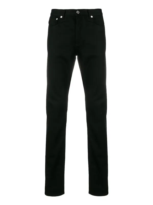 Givenchy Logo Panel Straight Leg Jeans - Black