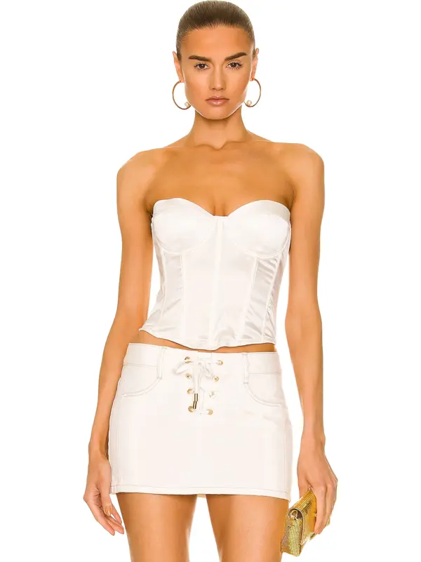 Fleur Du Mal Hamptons Bustier Top - Ivory