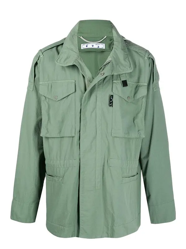 Off-White Arrows Logo Field Jacket - Green