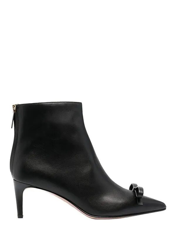 Red Valentino Sandie Bow-detail Ankle Boots - Black