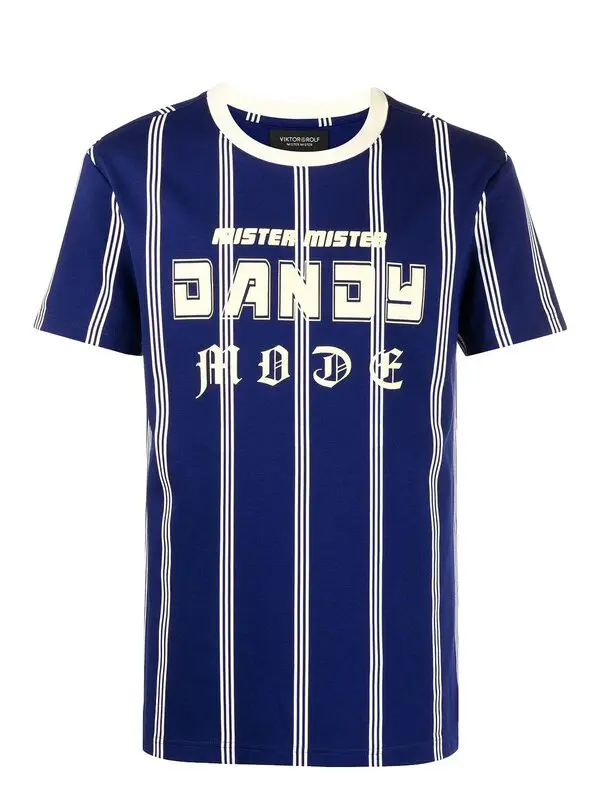 Viktor & Rolf Dandy Mode Striped T-shirt - Blue