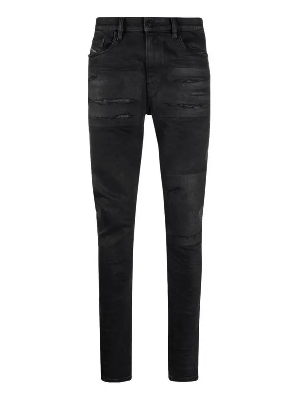 DIESEL® D-amny Mid-rise Slim-fit Jeans - Black