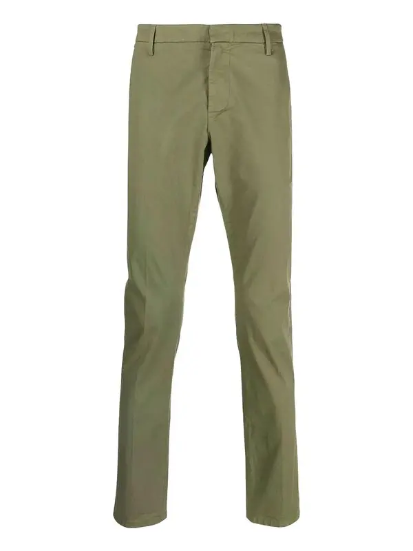 DONDUP Slim-fit Cotton Trousers - Green