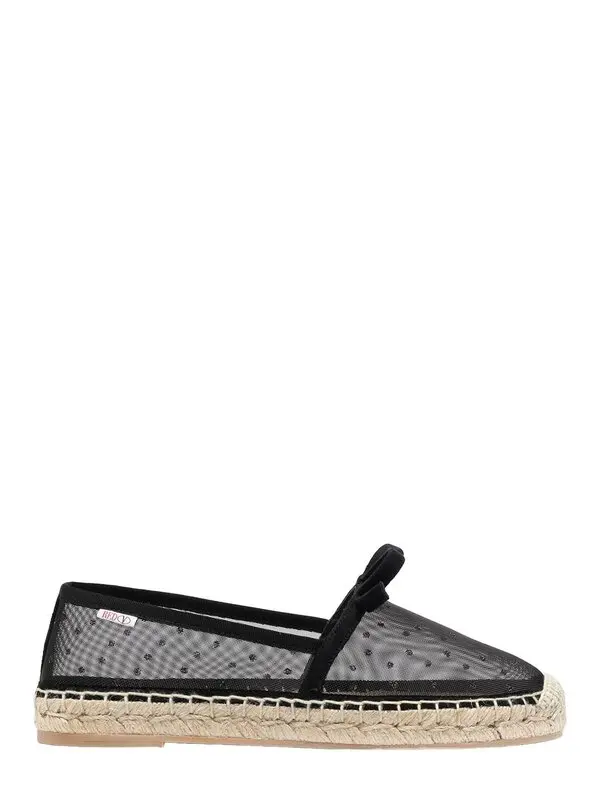 Red Valentino Point D'esprit Espadrilles - Black
