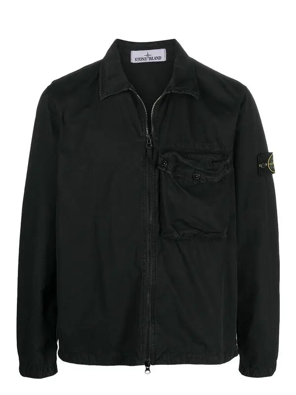 Stone Island Logo Patch Jacket - Black