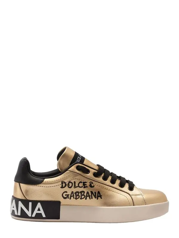 Dolce & Gabbana Portofino Low-top Sneakers - Gold